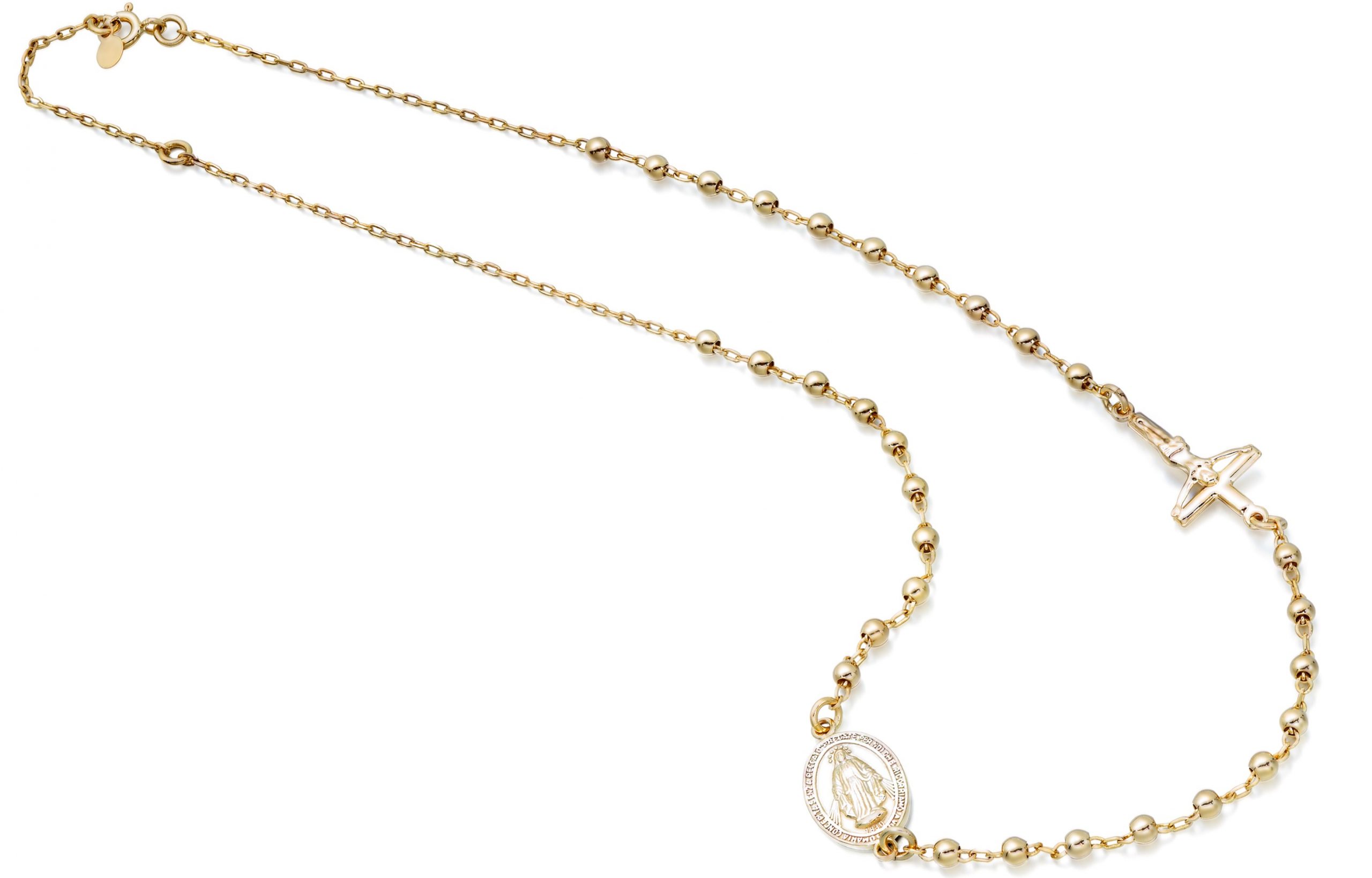 Gold Rosary Necklaces made of 9ct Gold. Free Worldwide Delivery